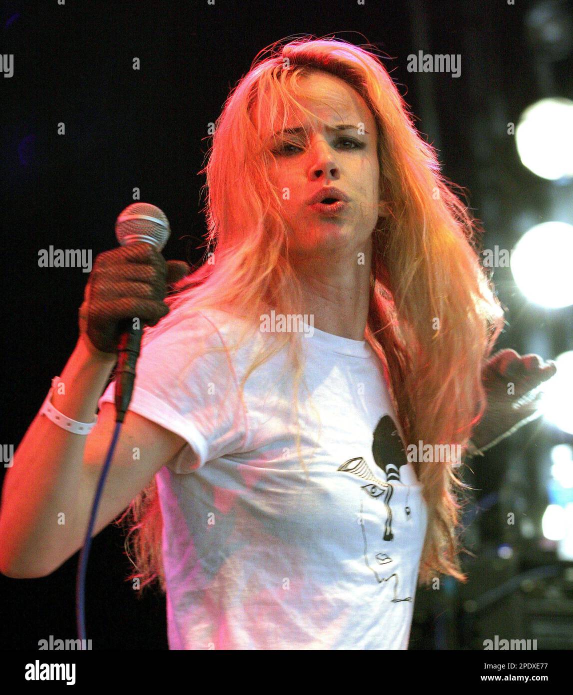 US actress and singer Juliette Lewis performs with her band Juliette ...