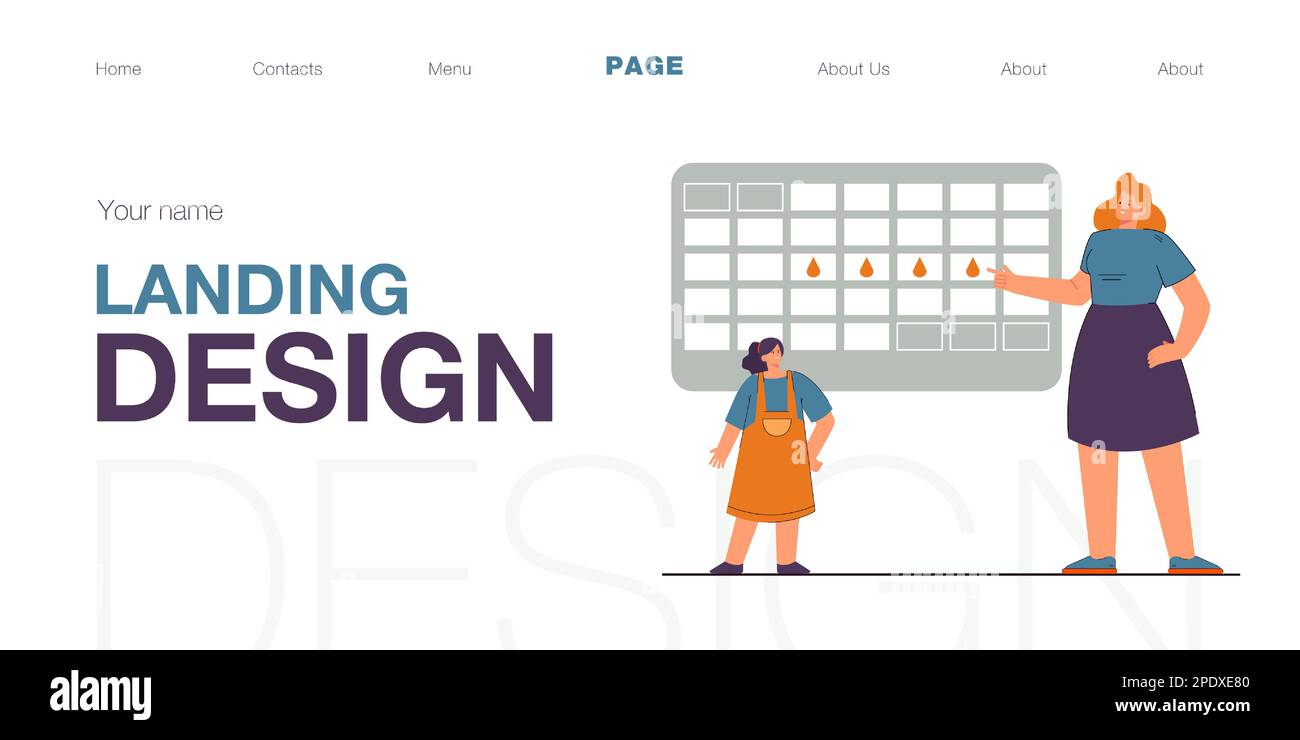 Period calendar vector illustration Stock Vector Image & Art - Alamy