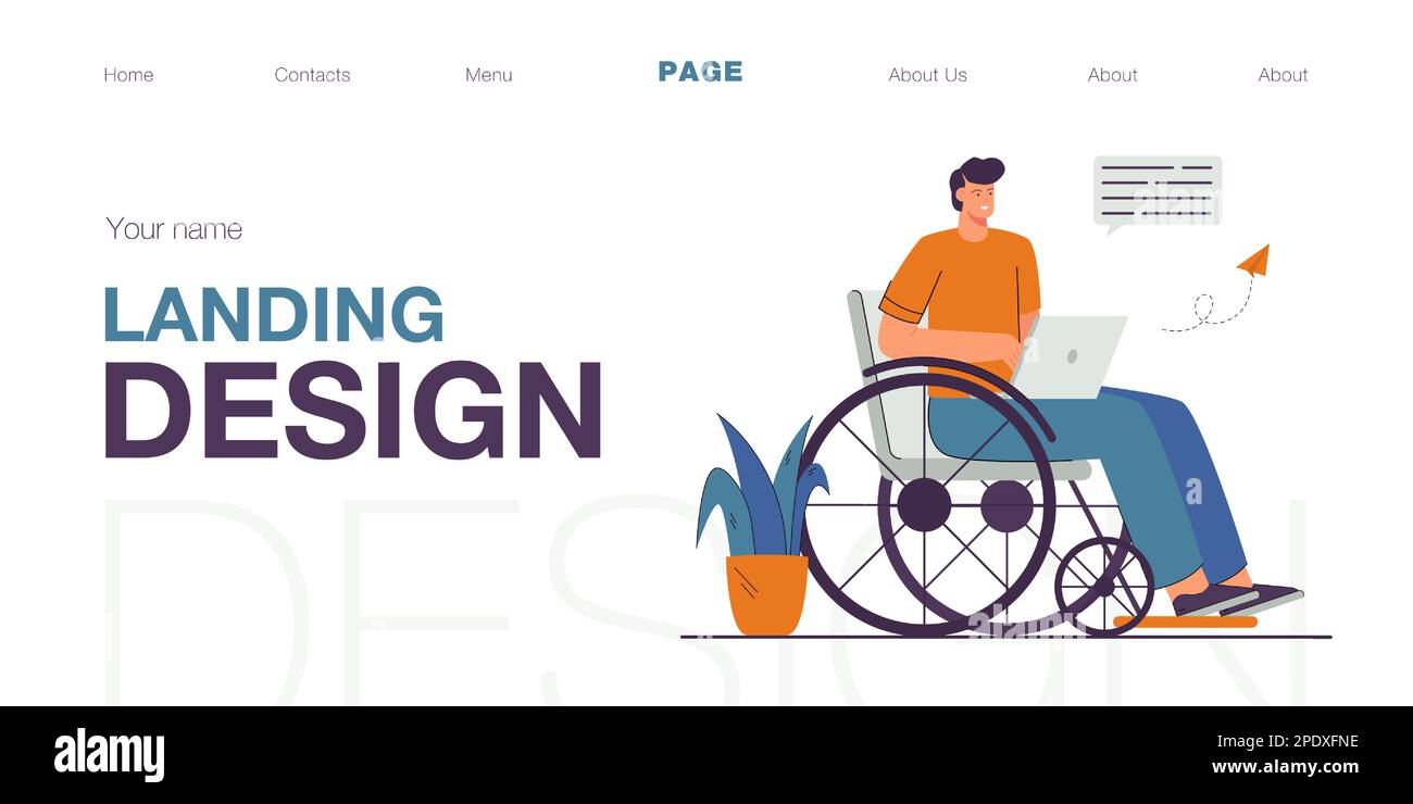 Web banner man communicating Stock Vector Images - Alamy