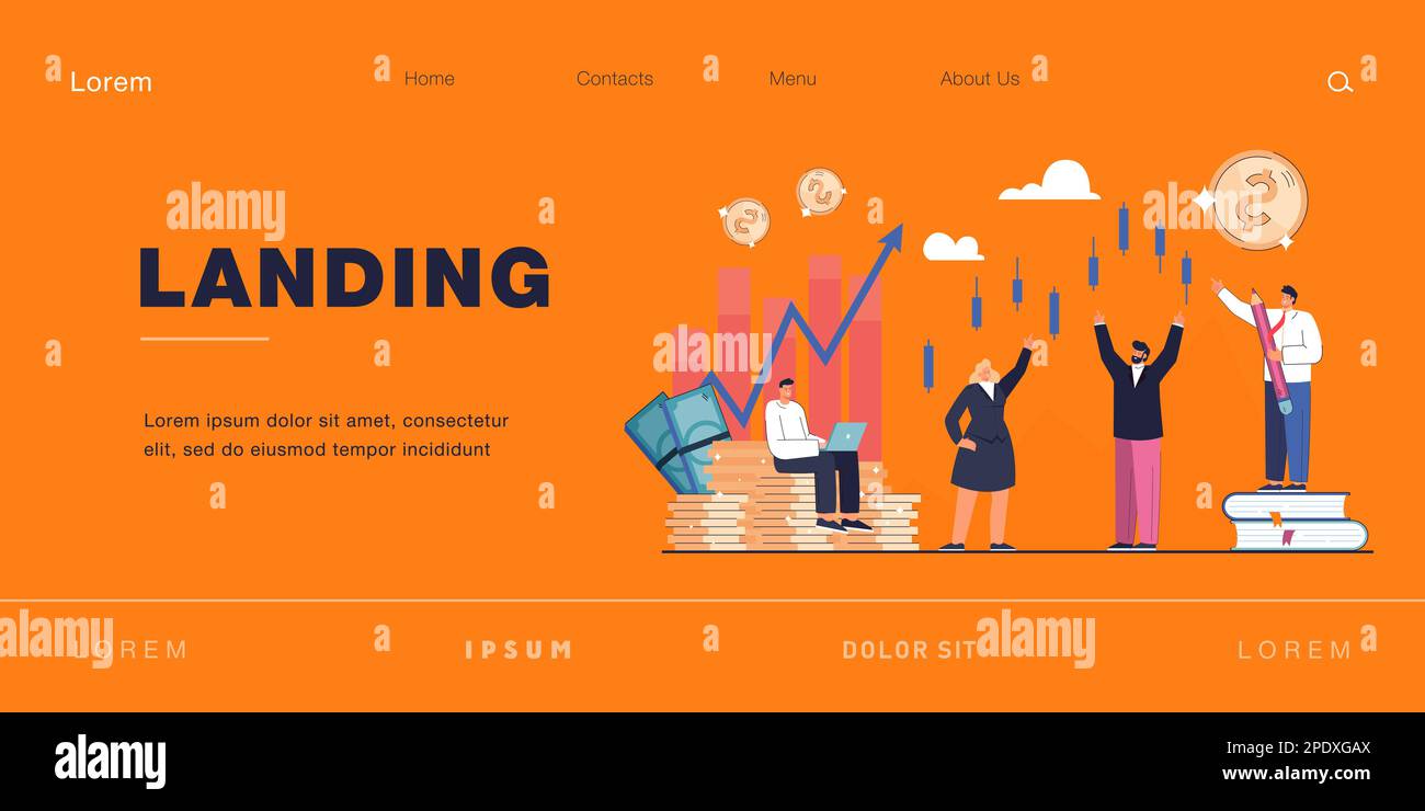 Trader character analyzing diagrams, growth and progress Stock Vector ...