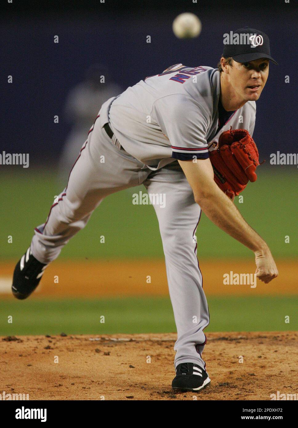Washington Nationals pitcher John Patterson delivers against the New ...