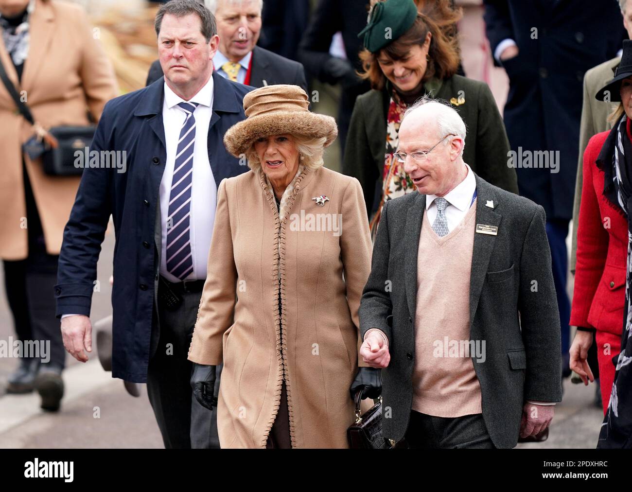 The Queen Consort speaks to Regional Director of Cheltenham Racecourse ...