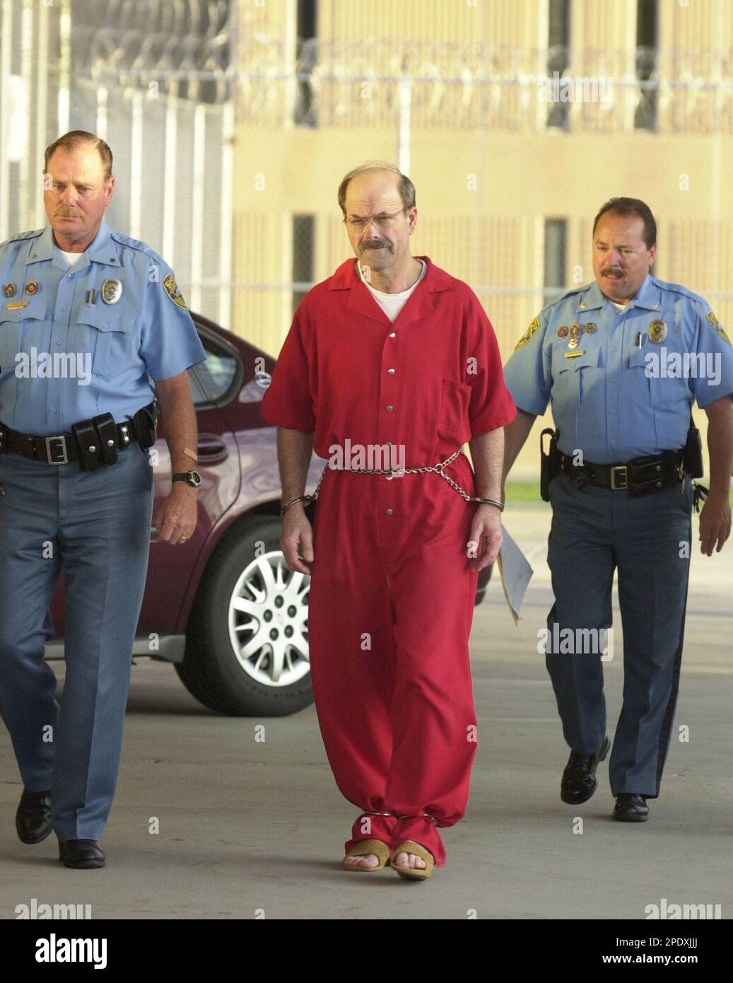 Convicted serial killer Dennis Rader walks into the El Dorado ...