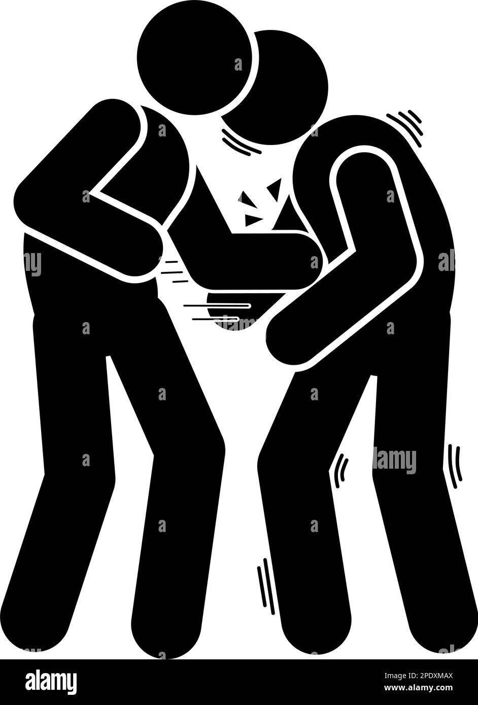 icon people are fighting. robbery. beating. brawl Stock Vector Image ...