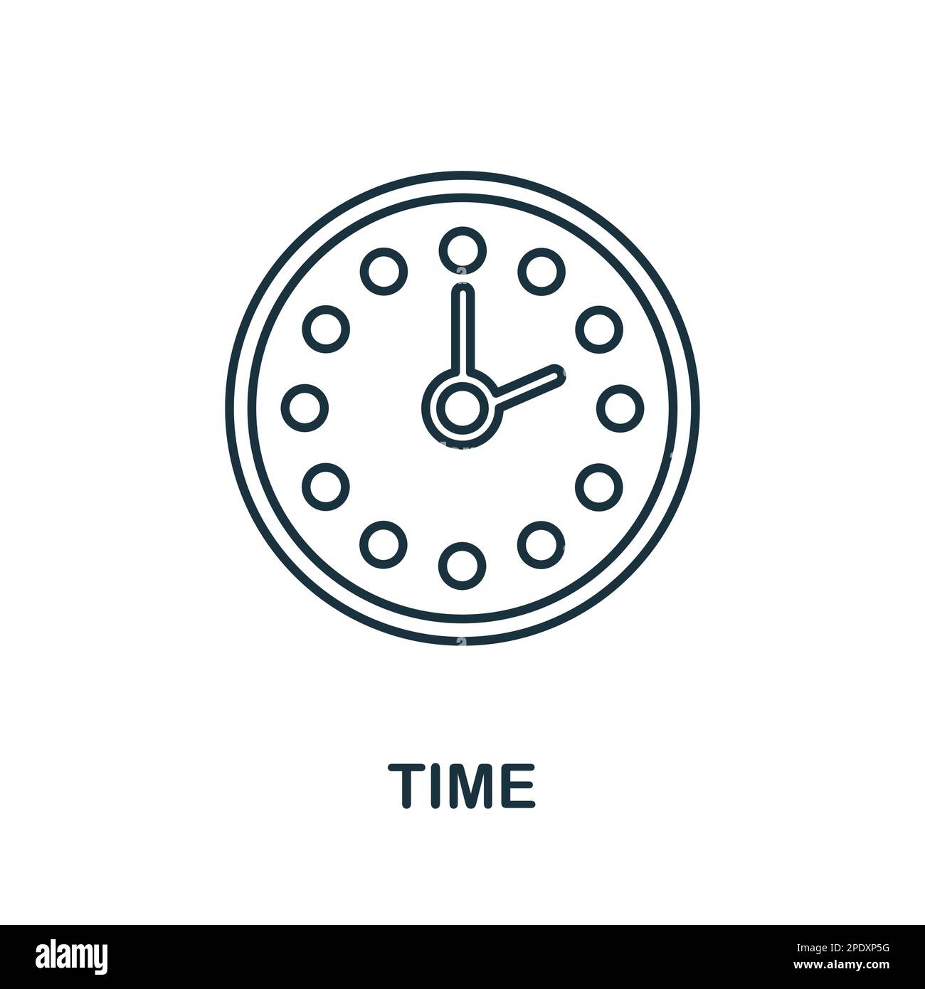 Time line icon. Monochrome simple Time outlineicon for templates, web ...
