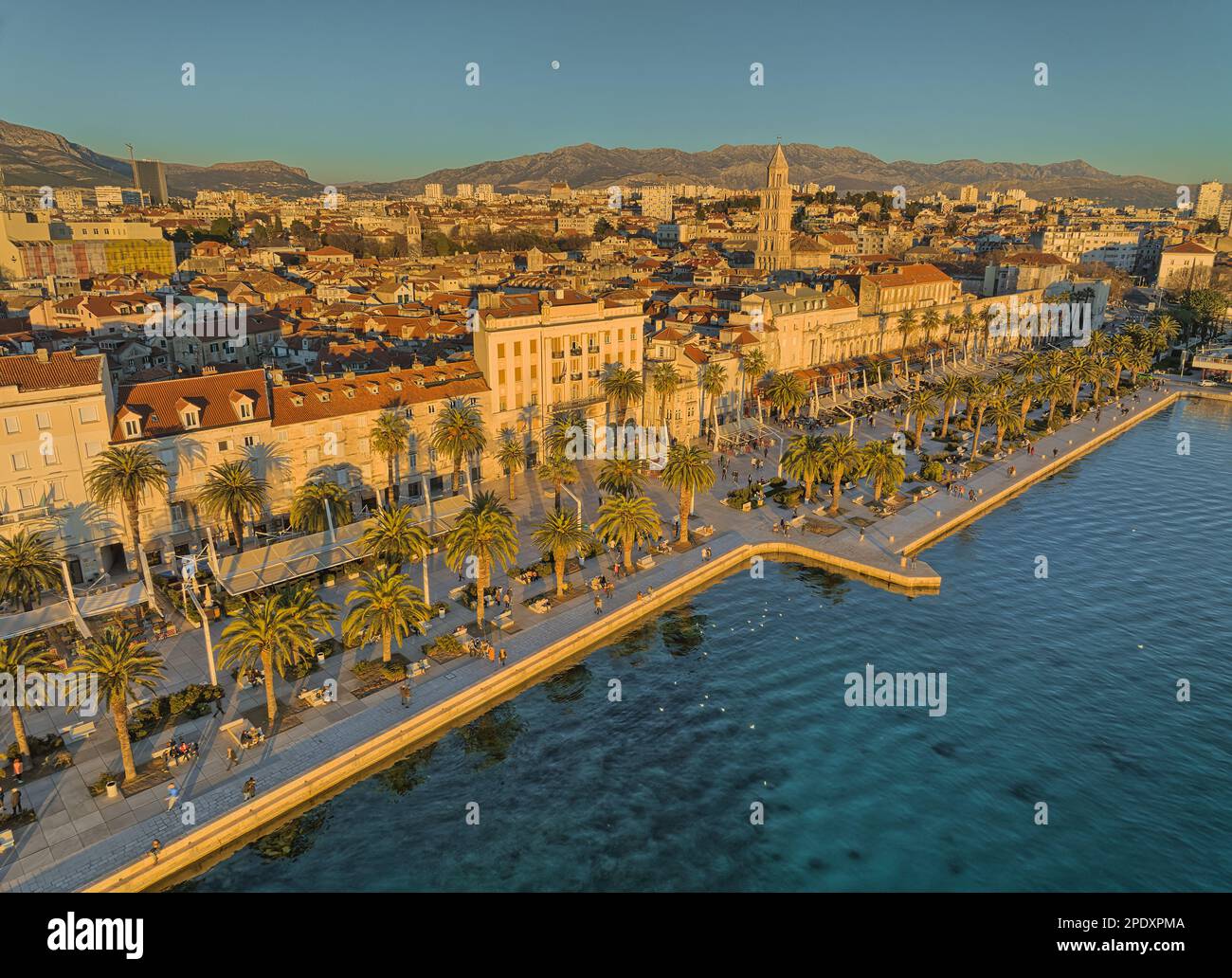 Aerial panoramic view of city Split Croatia Stock Photo - Alamy