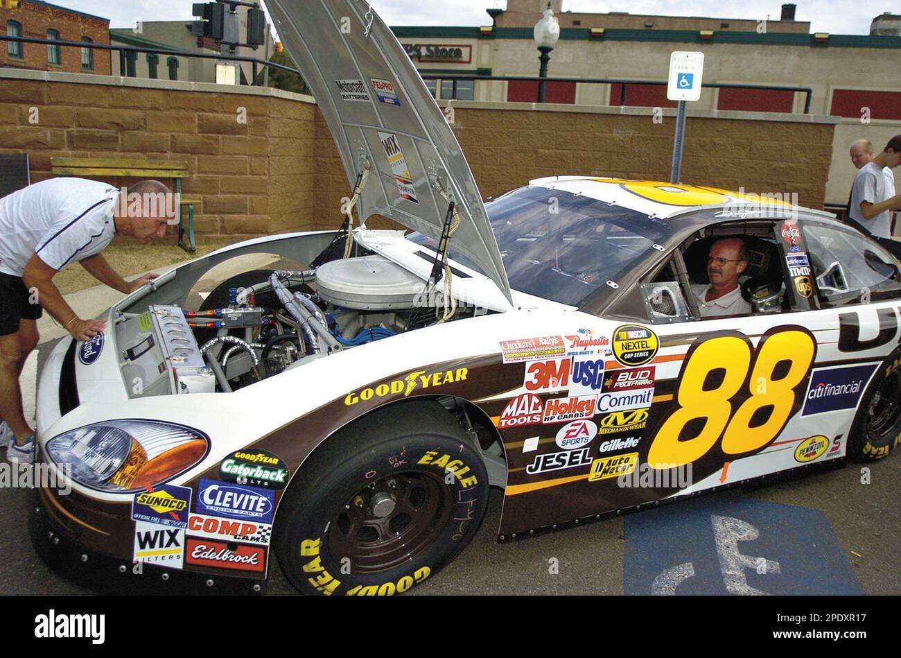 United Parcel Service racing representative Mark Williams sits in the ...
