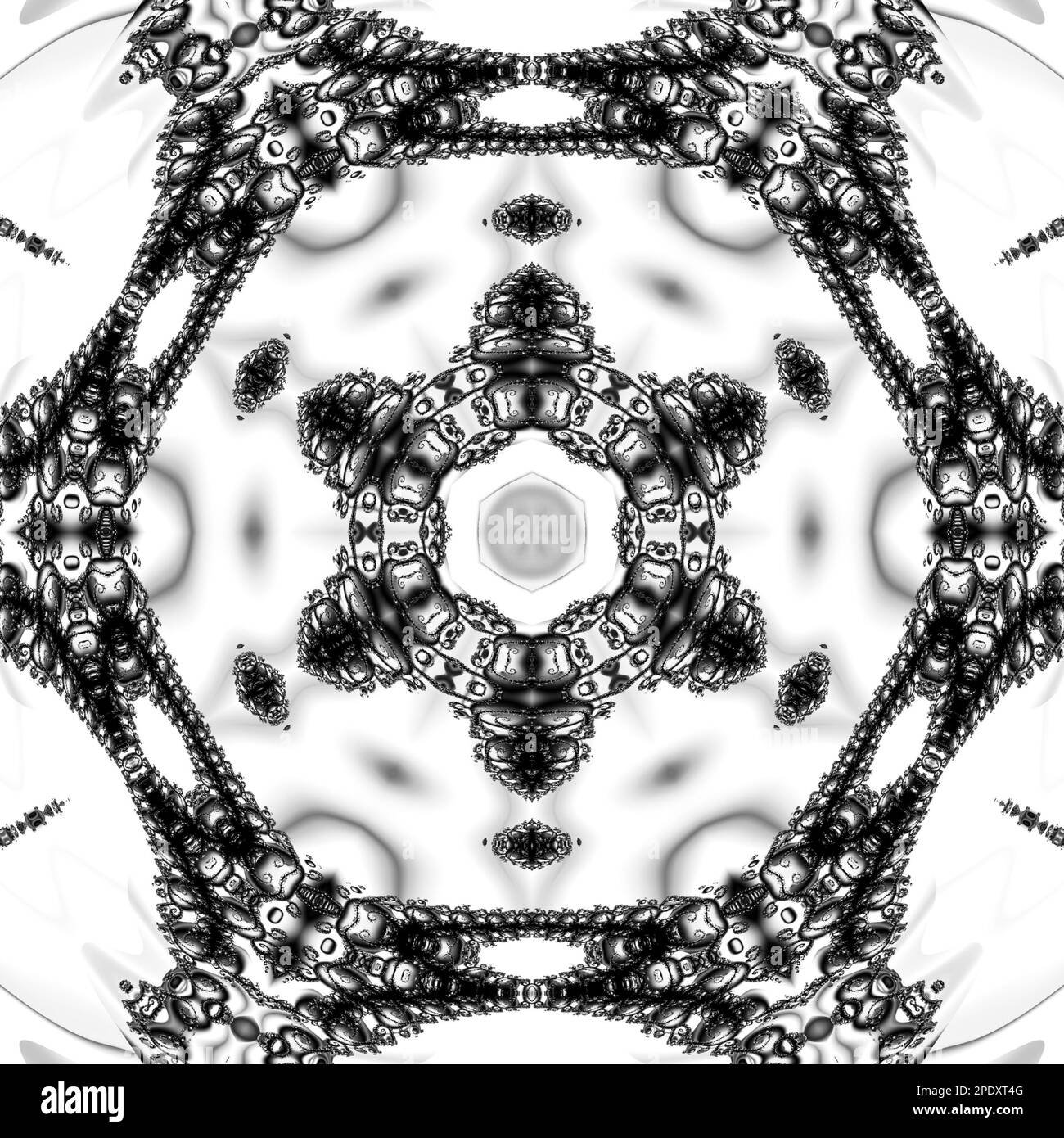 Colorful kaleidoscope pattern abstract Black and White Stock Photos ...