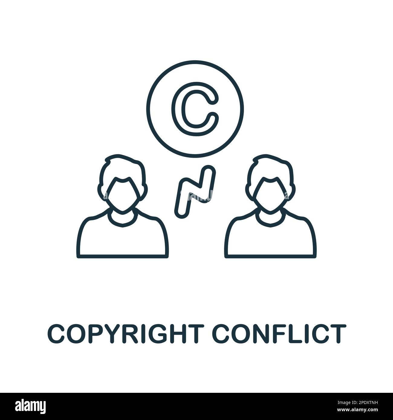 Copyright Conflict outline icon. Monochrome simple Copyright Conflict ... Copyright Conflict outline icon. Monochrome simple Copyright Conflict ...