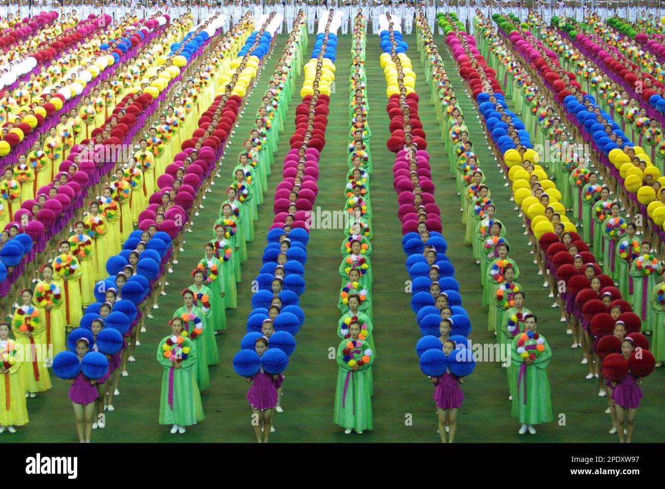 Performers dance during the opening ceremony of the Arirang Festival in ...