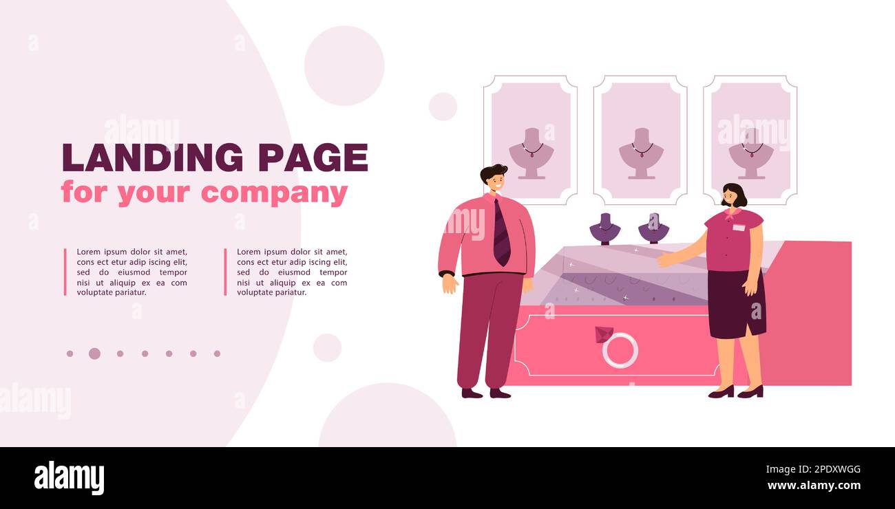 Jewellery store flat vector illustration Stock Vector Image & Art - Alamy