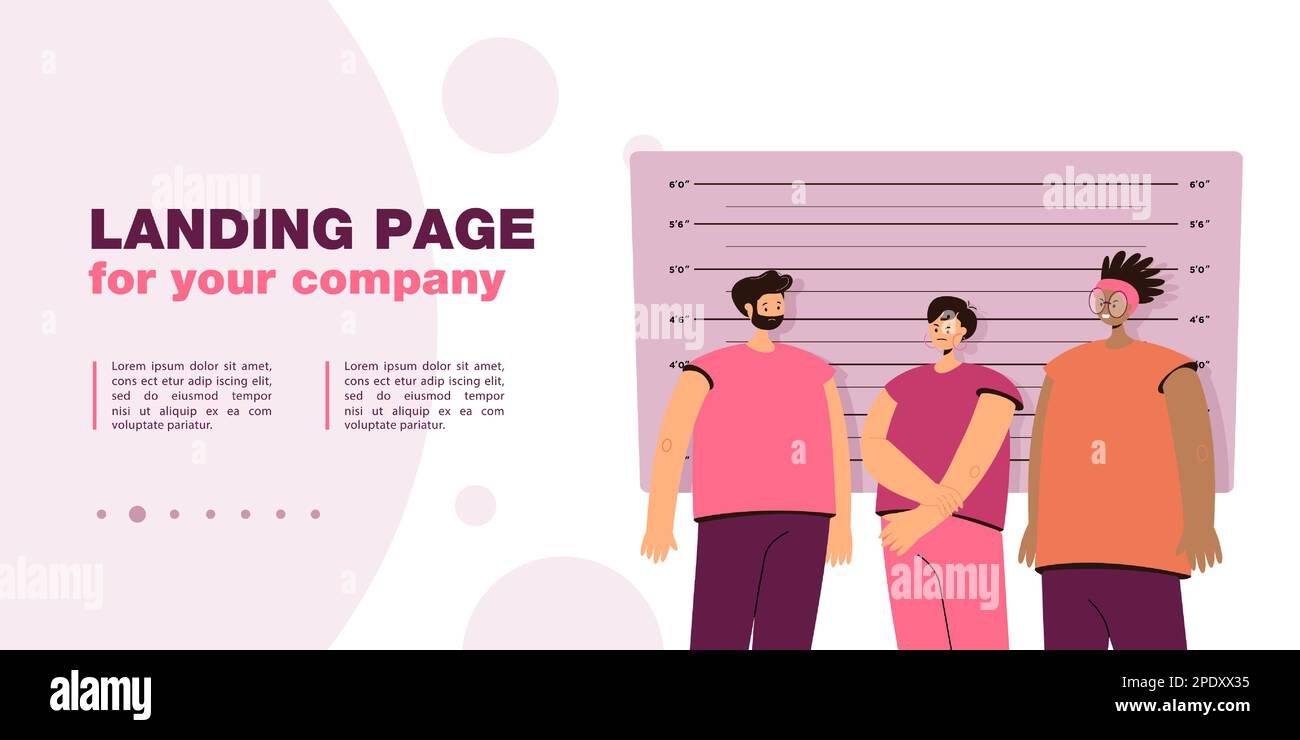 Police lineup flat vector illustration Stock Vector Image & Art - Alamy