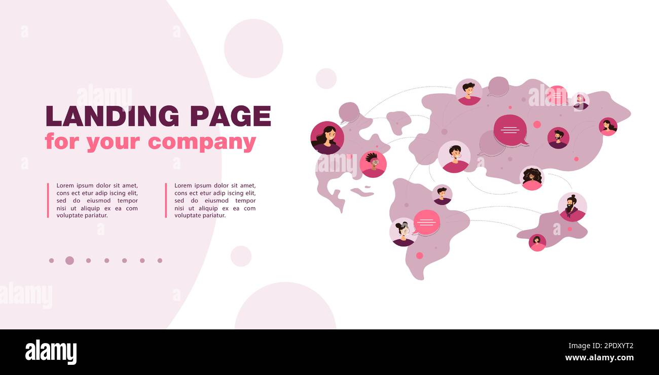 Global communication of people from different countries Stock Vector ...