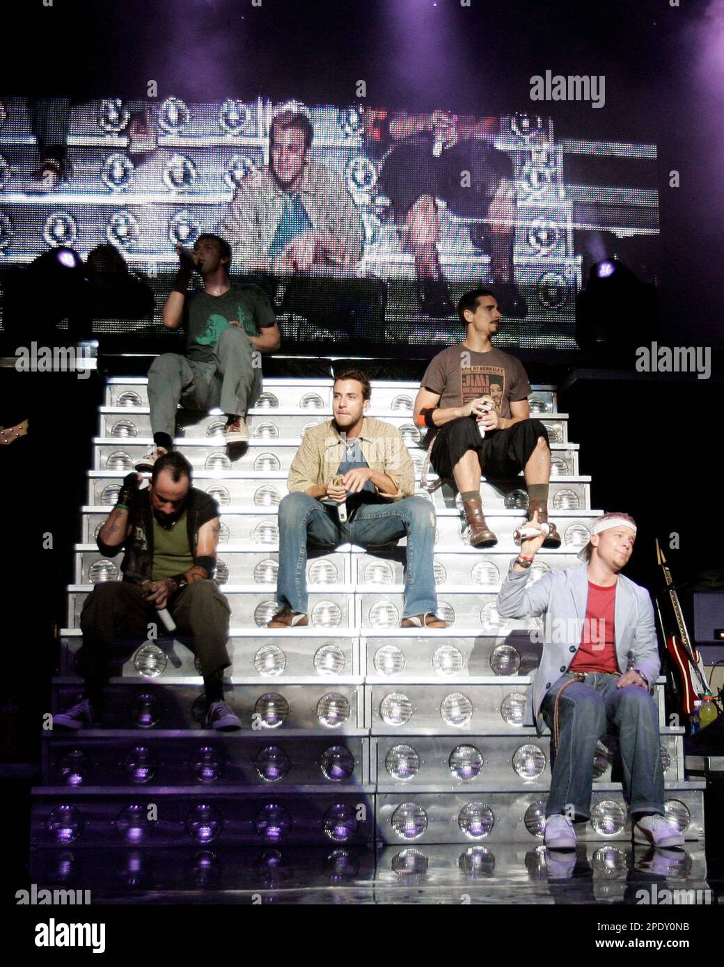 The Backstreet Boys perform at the Tweeter Center in Mansfield, Mass ...