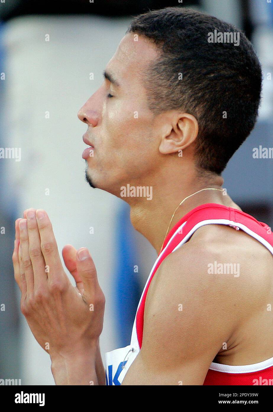 Bahrain's Rashid Ramzi reacts after winning the gold medal in the Men's ...
