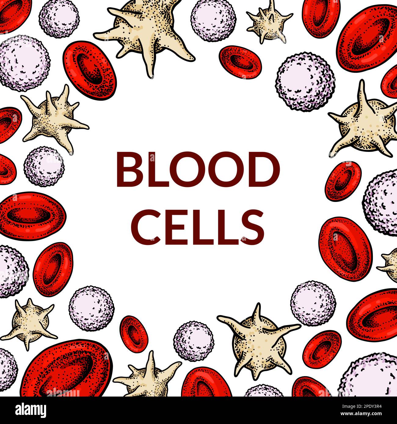 Blood cells background. Design for blood test, anemia, donation ...