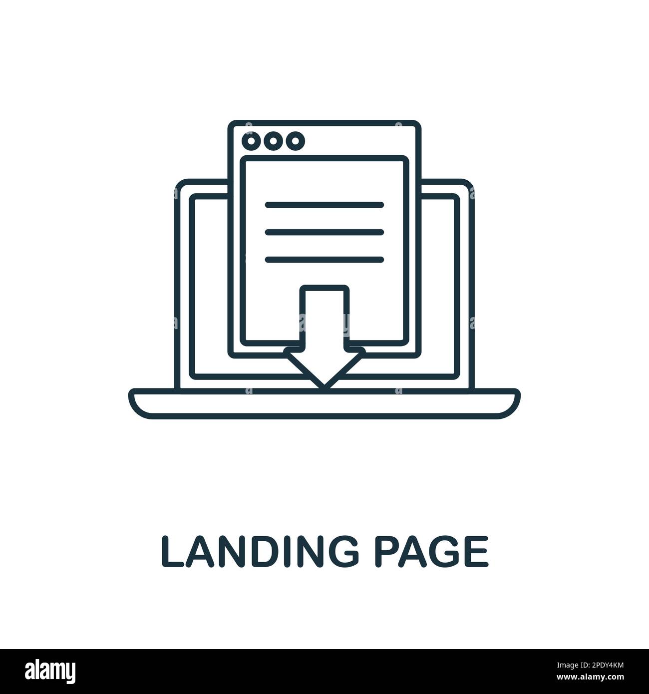 Landing Page line icon. Monochrome simple Landing Page outlineicon for ... Landing Page line icon. Monochrome simple Landing Page outlineicon for ...
