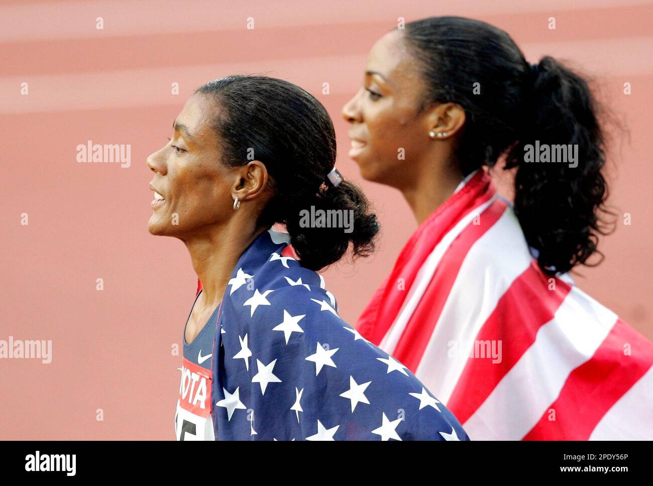 Bronze medalist Sandra Glover of the USA, left, and silver medalist ...