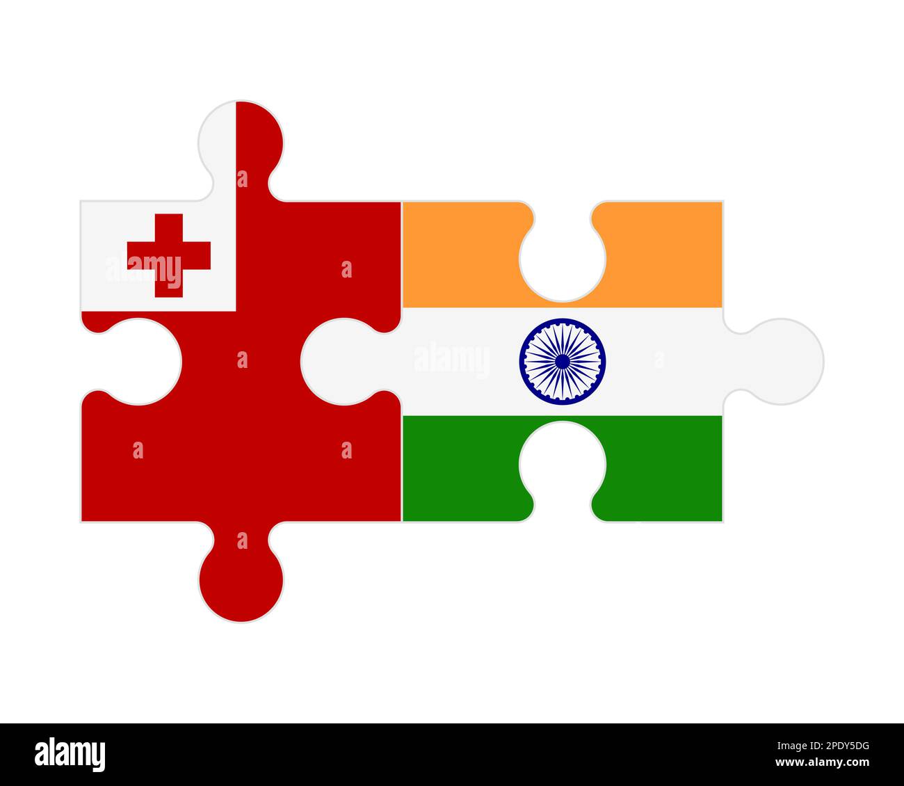 Connected puzzle of flags of Tonga and India, vector Stock Vector Image ...