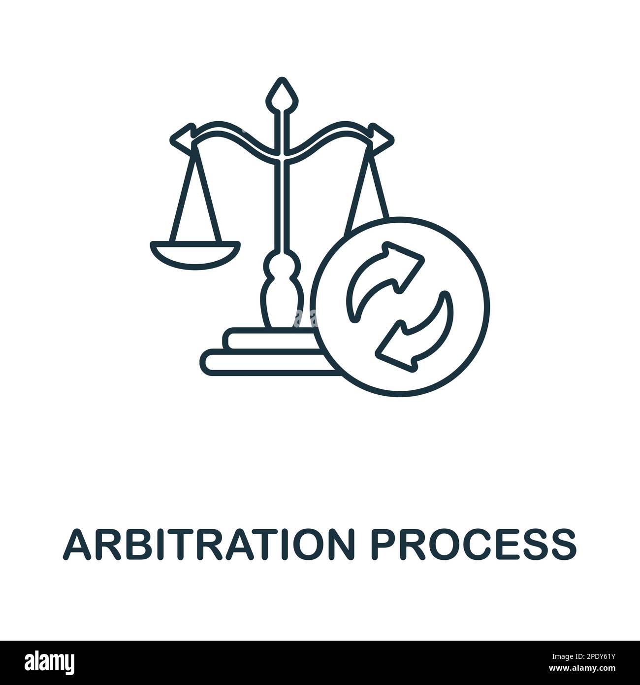 Arbitration Process outline icon. Monochrome simple Arbitration Process ...