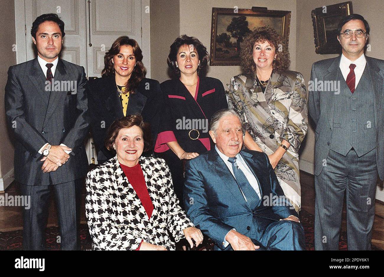 In this undated file photo former dictator Gen. Augusto Pinochet seated ...