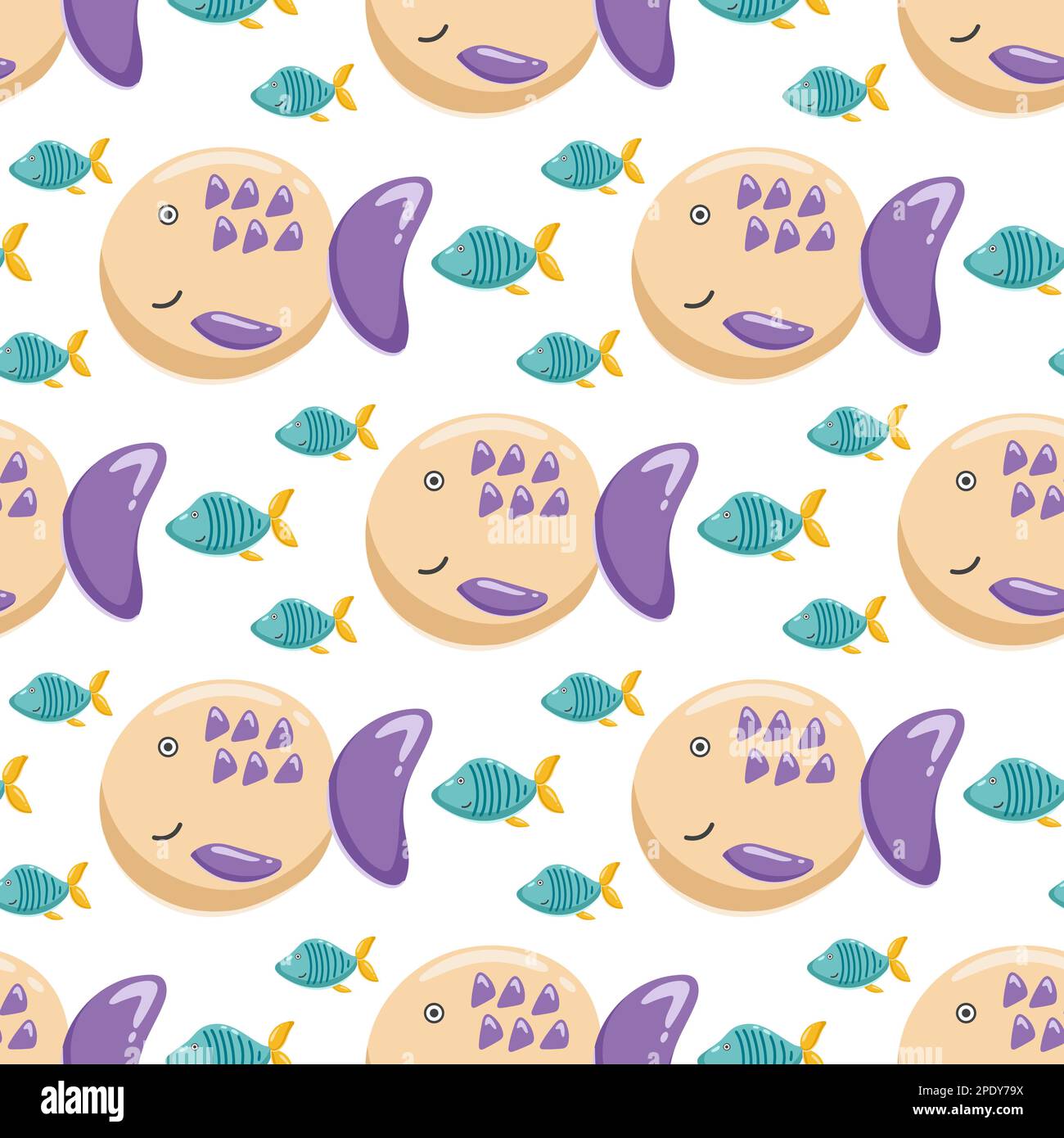 Baby fish seamless pattern Stock Vector Image & Art - Alamy