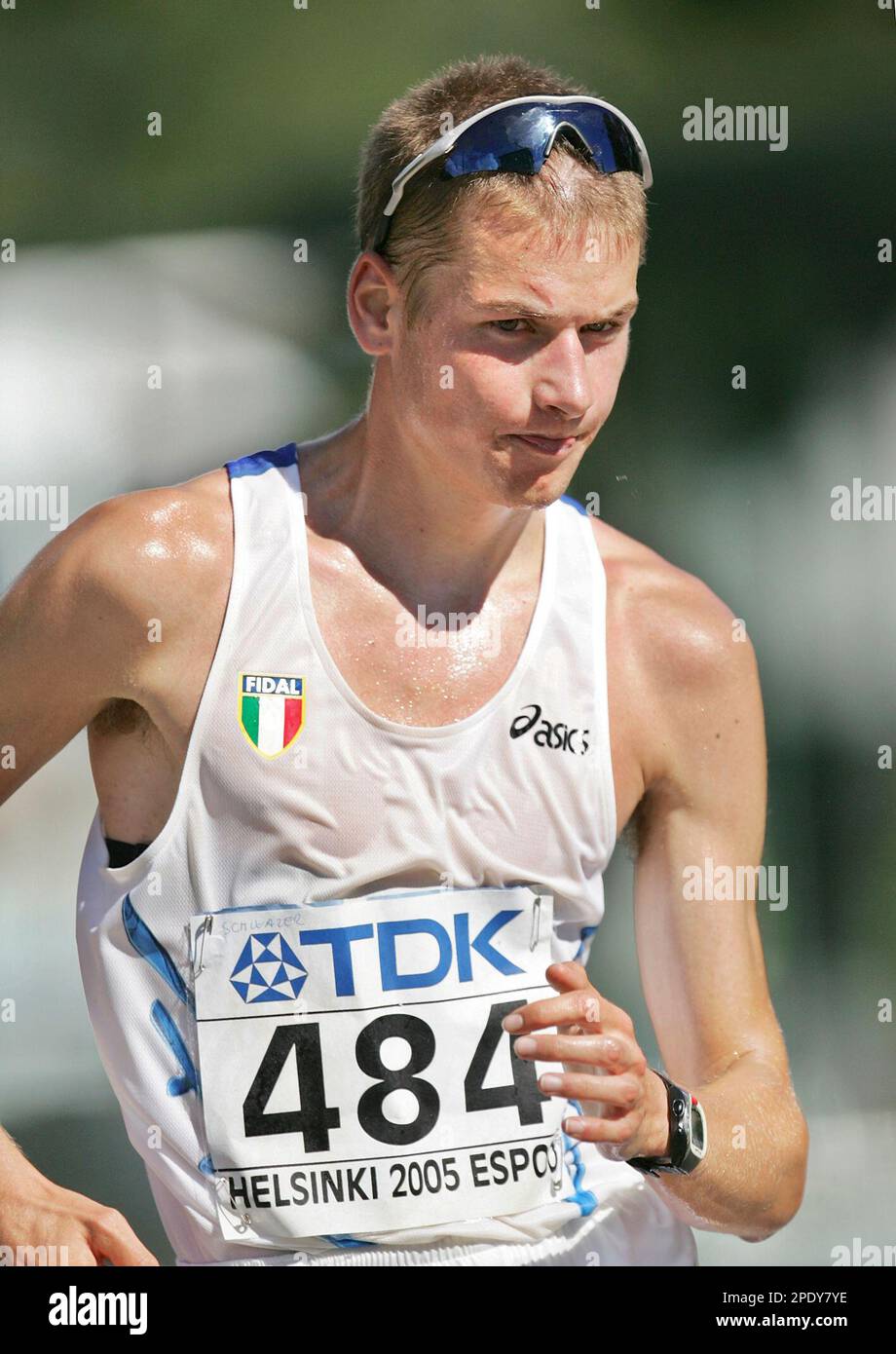 Alex Schwazer of Italy competes on his way to win the bronze medal in ...