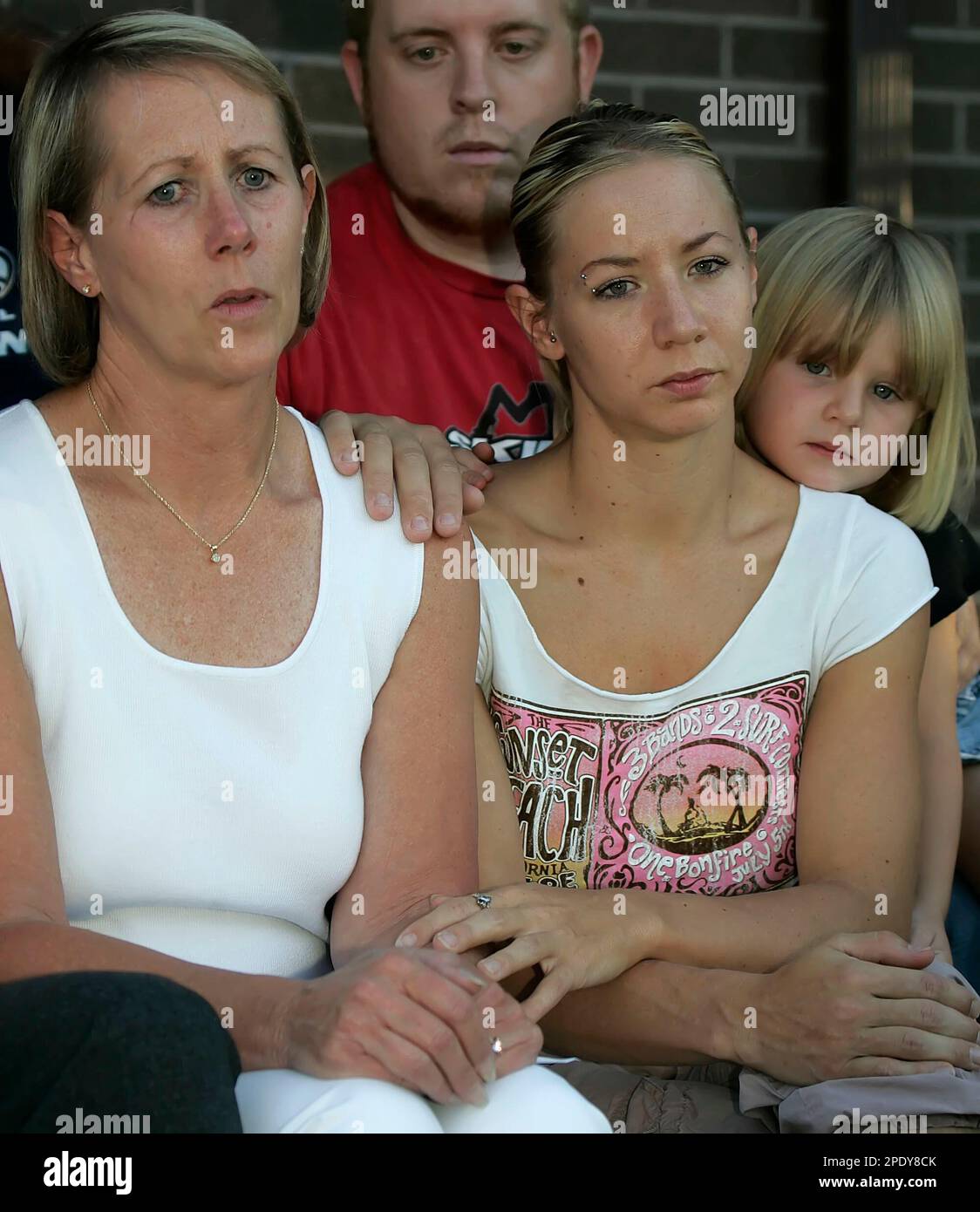 Sally Lambson, left mother of Jennifer Forsyth Hyatte answers a ...