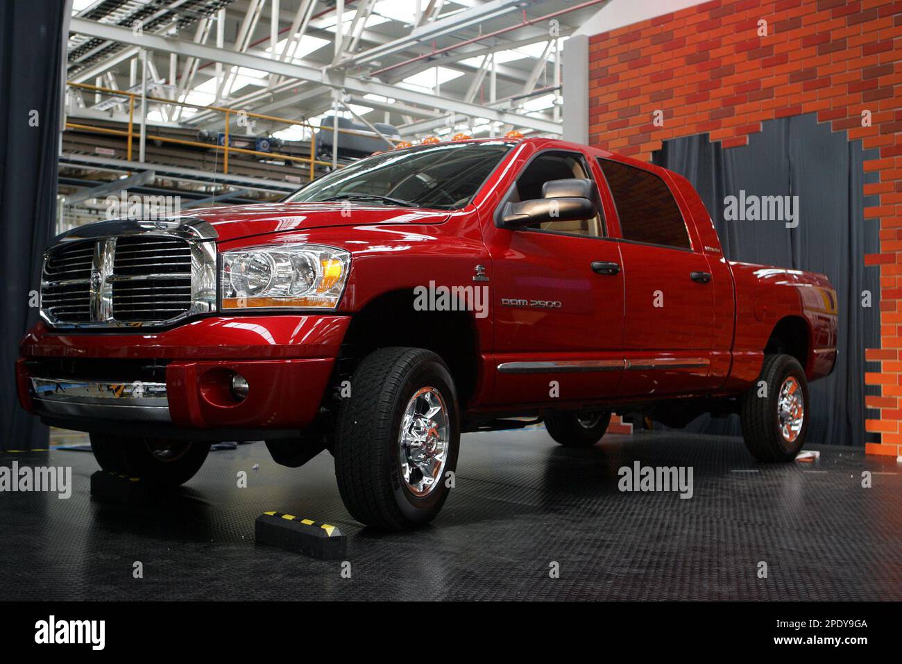 Chrysler's new pick-up truck, the Dodge Ram Mega Cab is seen during it ...