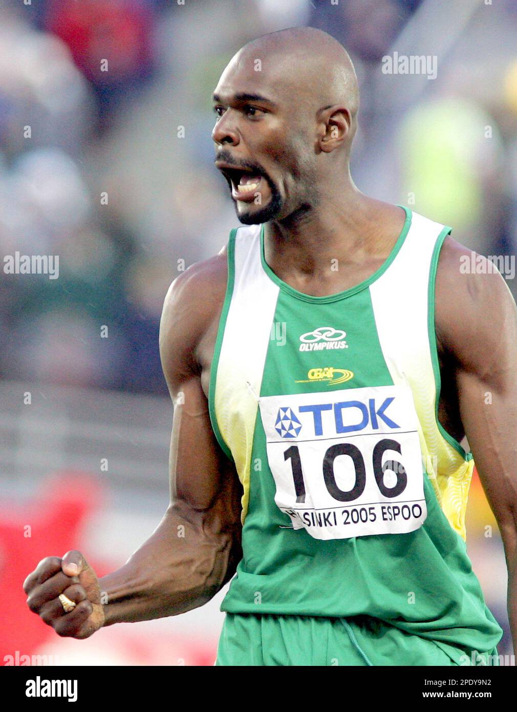 Jadel Gregorio of Brazil competes in the Men's triple jump final at the ...