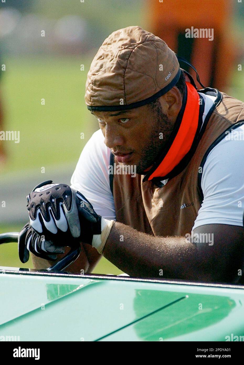 Philadelphia Eagles defensive tackle Darwin Walker exits practice on ...