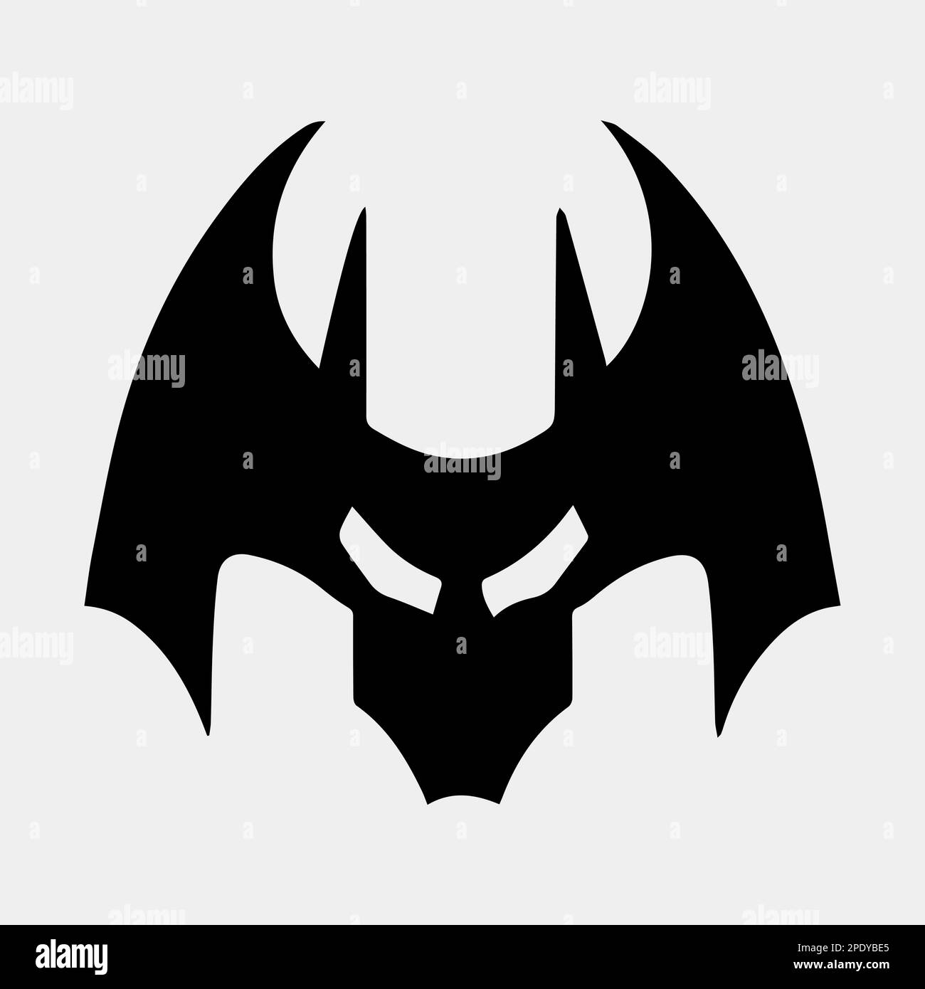 black and white bat logo design Stock Vector Image & Art - Alamy