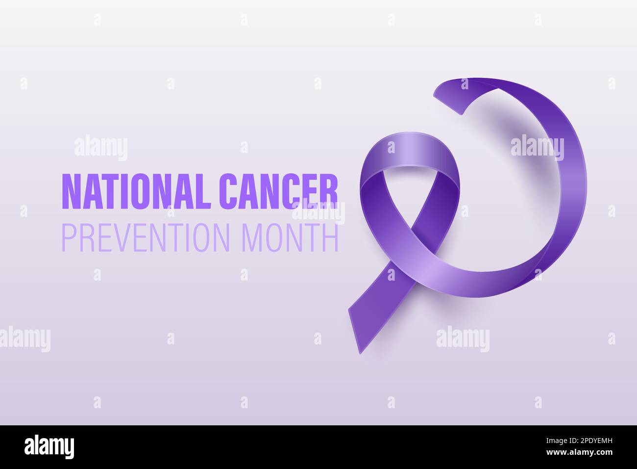 National Cancer Prevention Month Banner, Card, Placard with Vector 3d ...