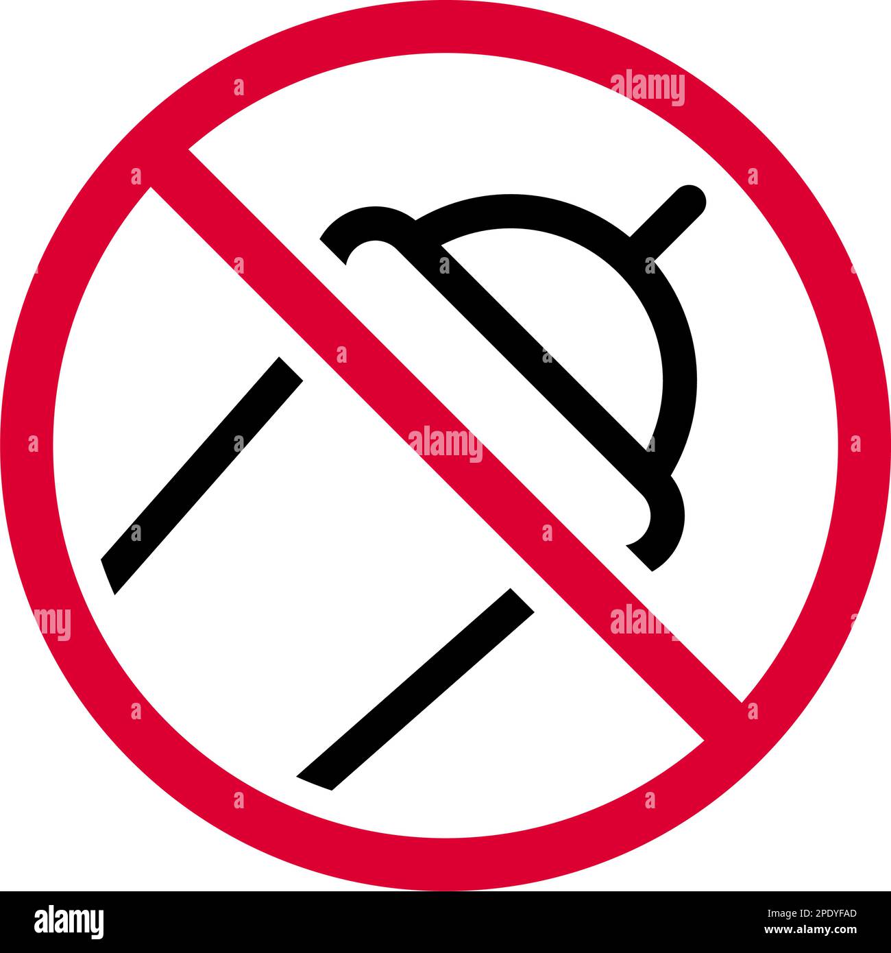 No plastic forbidden sign, modern round sticker Stock Vector Image ...