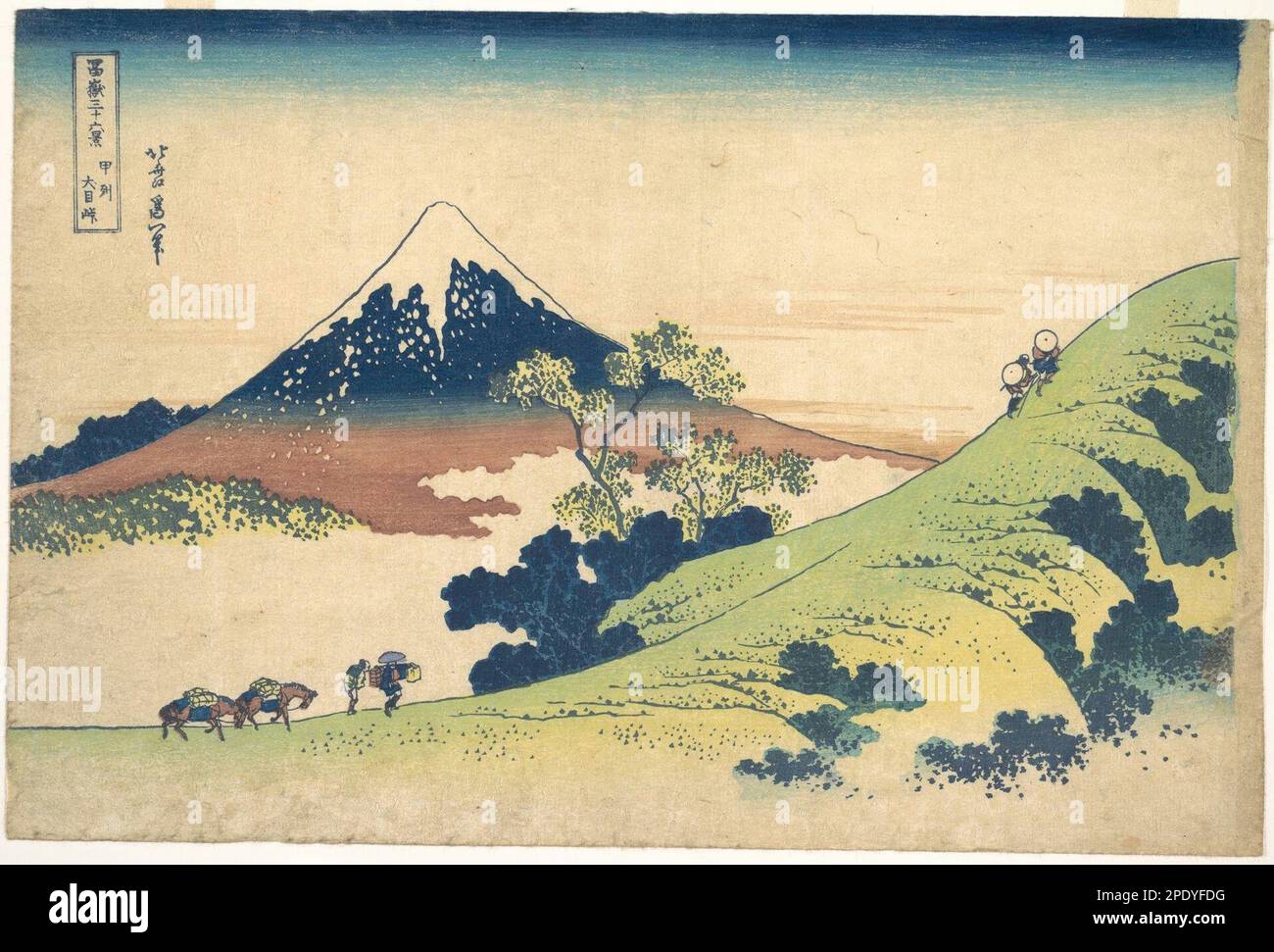 The Inume Pass in Kai Province (Kōshū Inume tōge), from the series ...