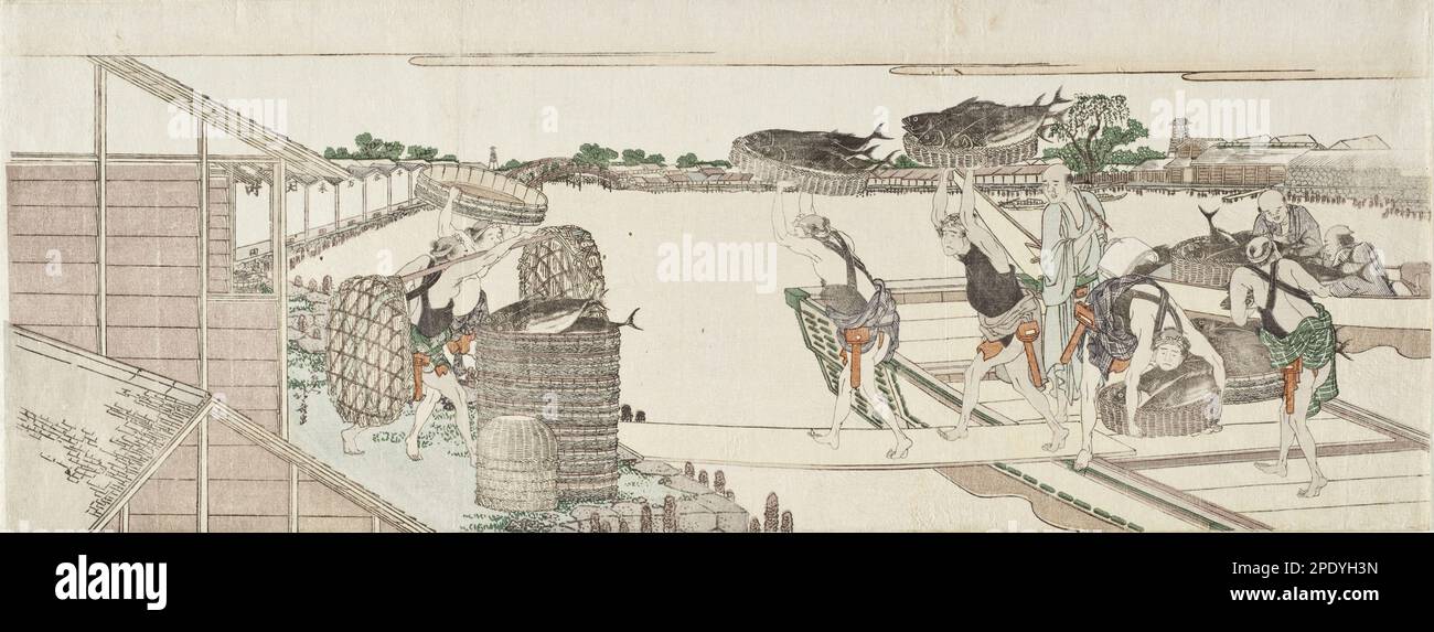 Fish for Market circa 1802-1804 by Katsushika Hokusai Stock Photo - Alamy