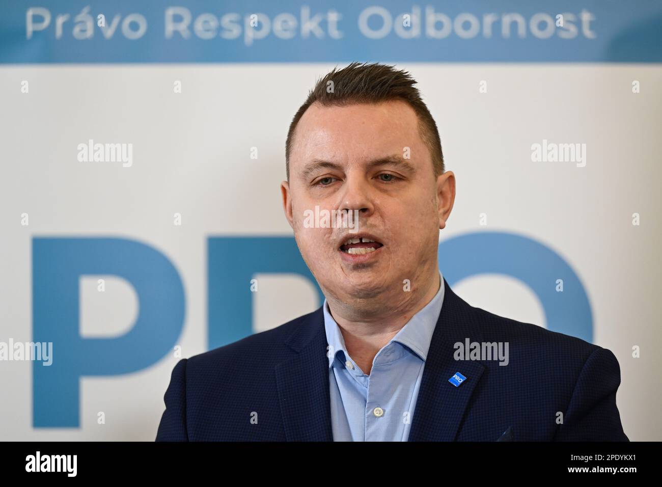 Prague, Czech Republic. 15th Mar, 2023. Leader of the Right Respect ...