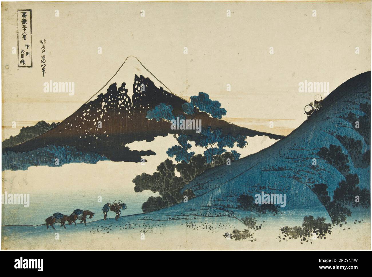 Inume Pass in Kai Province from the series Thirty-Six Views of Mt. Fuji ...