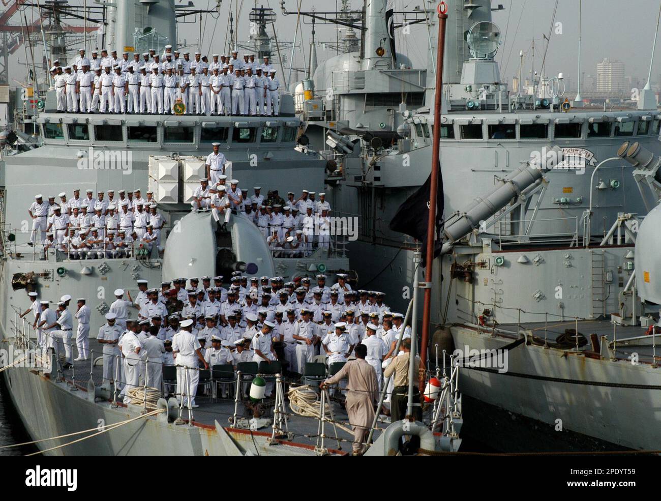 Pakistan Navy officers and sailors returned from four-months excercise ...
