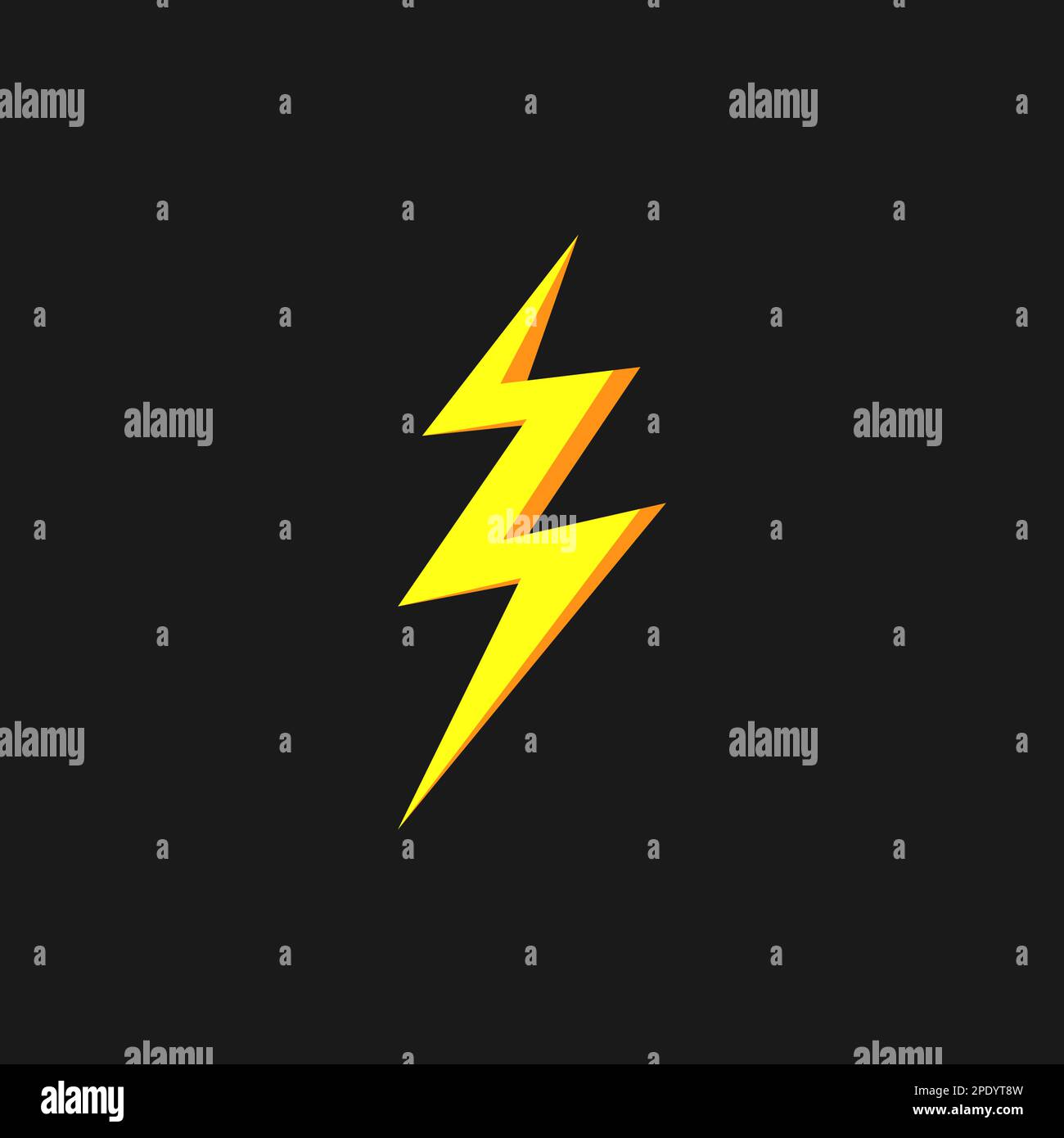 Thunder and bolt lighting elements. Flash icons set. Elestric blitz ...