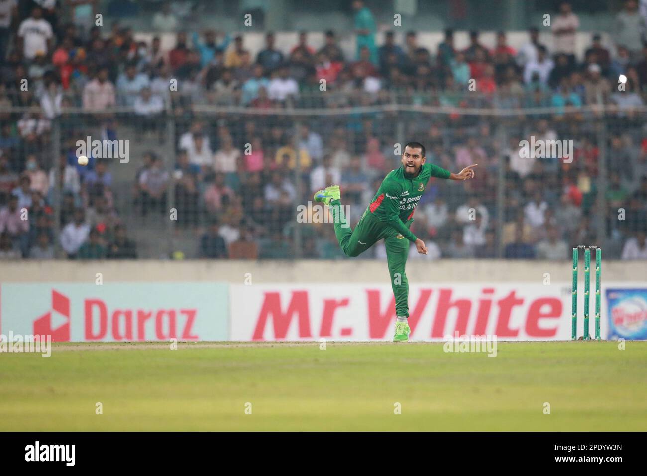 Mehidy Hasan Miraz during the Bangladesh-England 3rd and final T20I ...