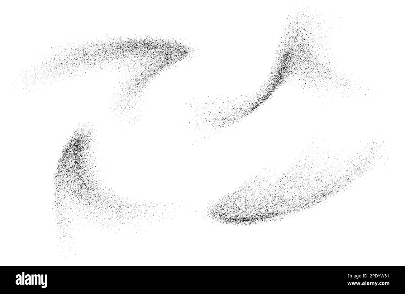 Dotwork abstract shapes, black grain texture, abstract stipple sand ...