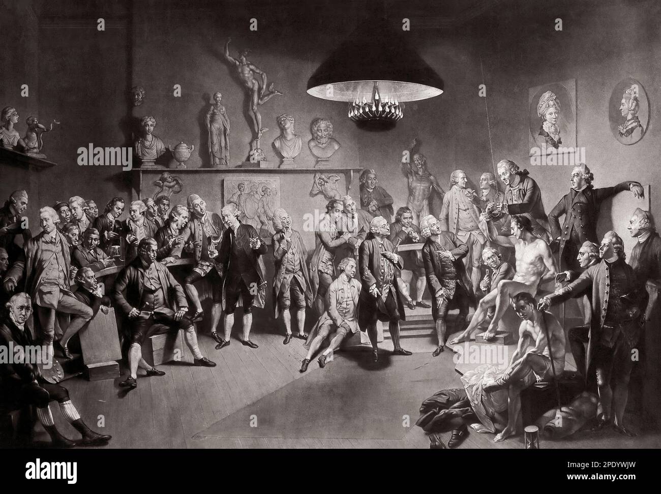 The life class for the Royal Academy of Art at old Somerset House ...