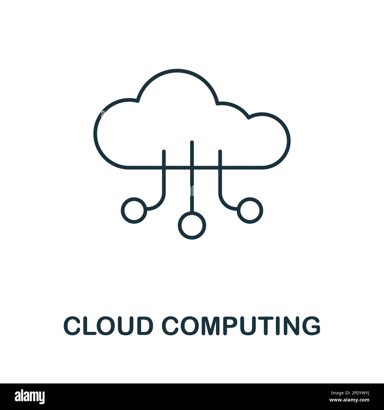 Cloud Computing line icon. Monochrome simple Cloud Computing outline ... Cloud Computing line icon. Monochrome simple Cloud Computing outline ...