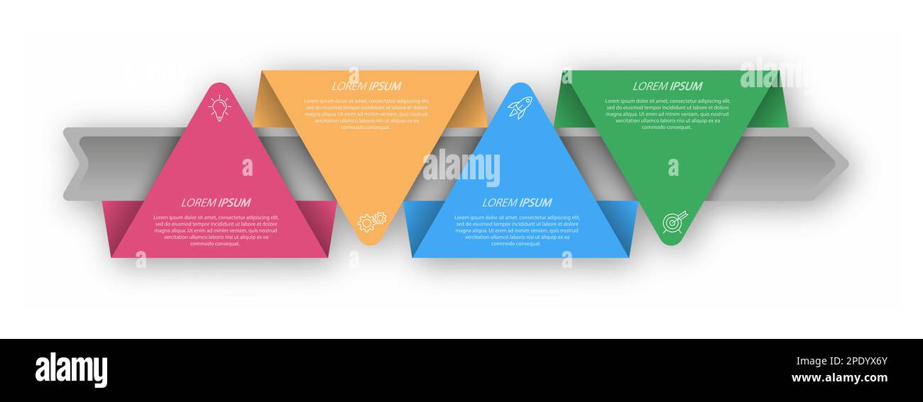 Infographics. 4 stages of development, marketing, workflow or plan ...