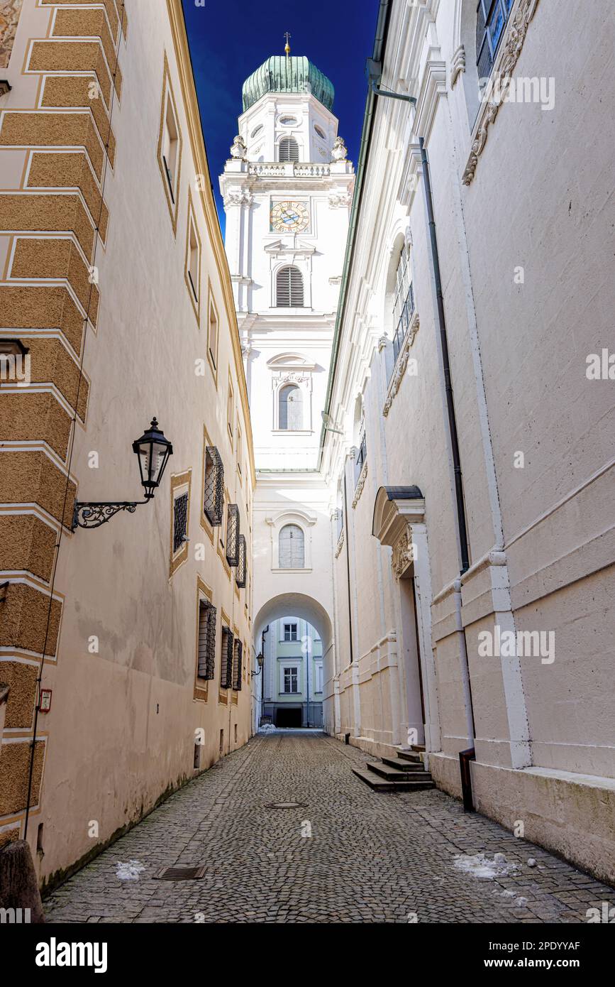 St. Stephen's Cathedral in the old town of Passau, Bavaria, Germany ...