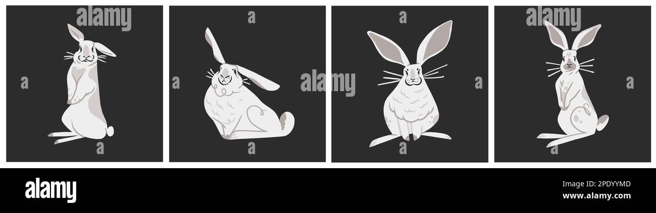 Hand drawn abstract vector graphic clipart illustration collection with ...