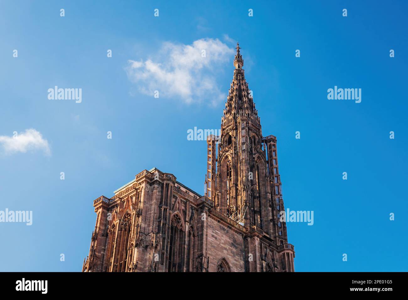 Strasbourg Notre Dame cathedral low anglew view - A breathtaking ...