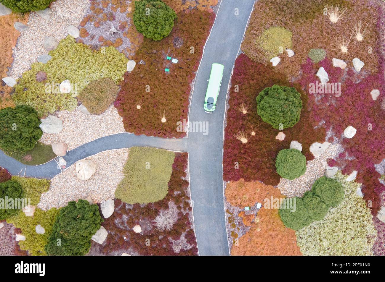 Boxberg, Germany. 15th Mar, 2023. An electric car drives through the ...