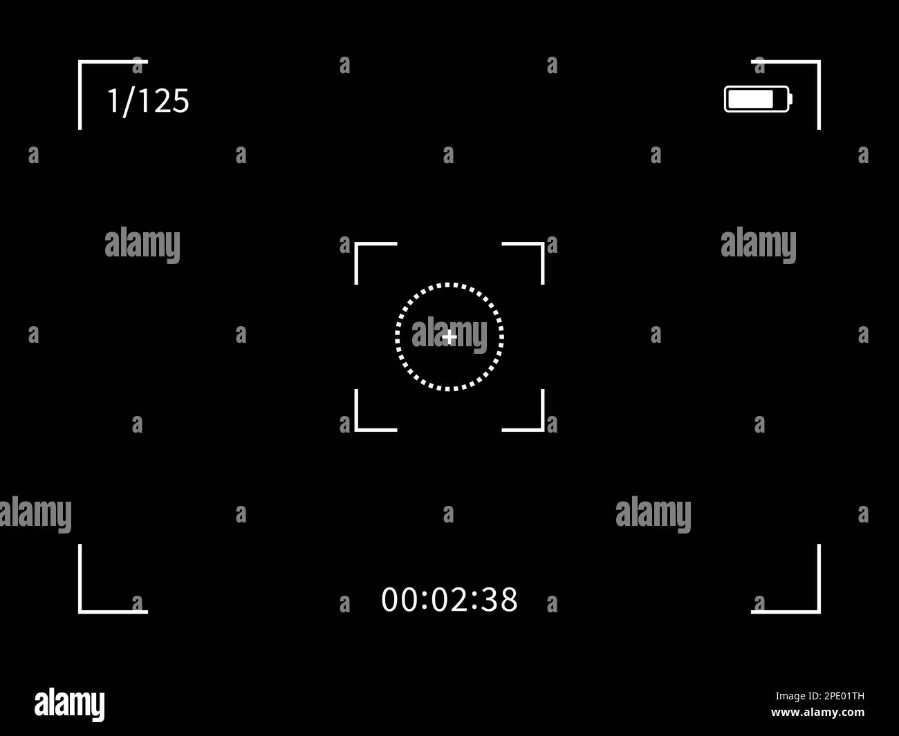 Photo camera frame viewfinder. Video recording screen. Vector ...
